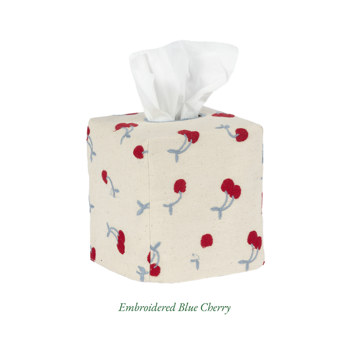 Square Embroidered Tissue Box Cover