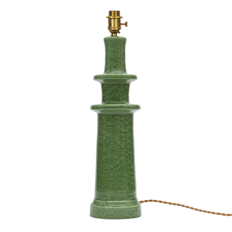 Bottle Green Candlestick Lamp Base