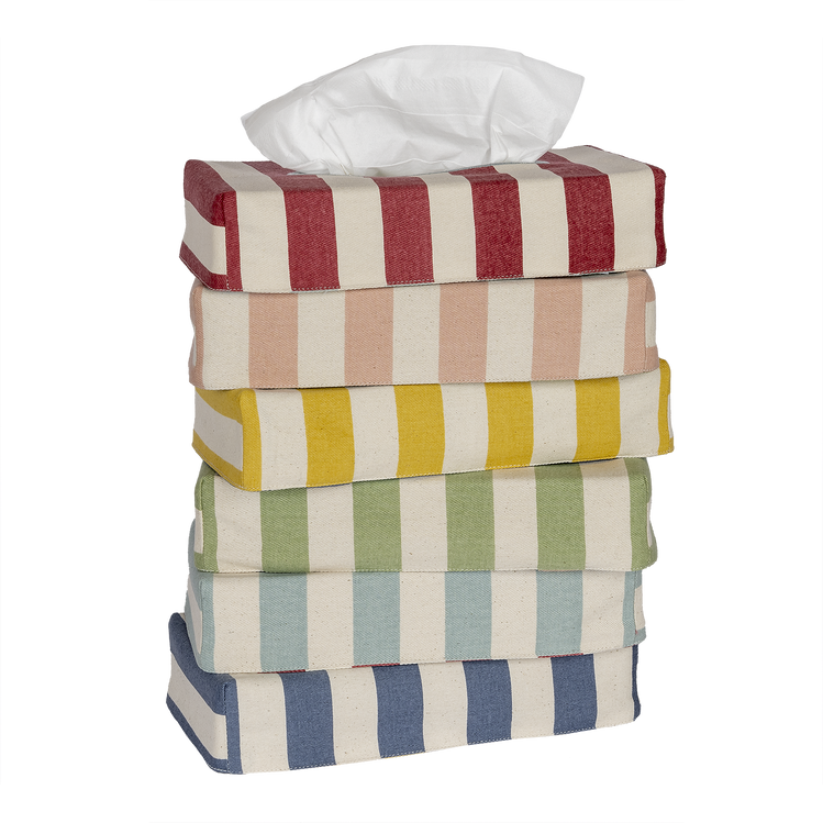 Square Tangier Stripe Tissue Box Cover