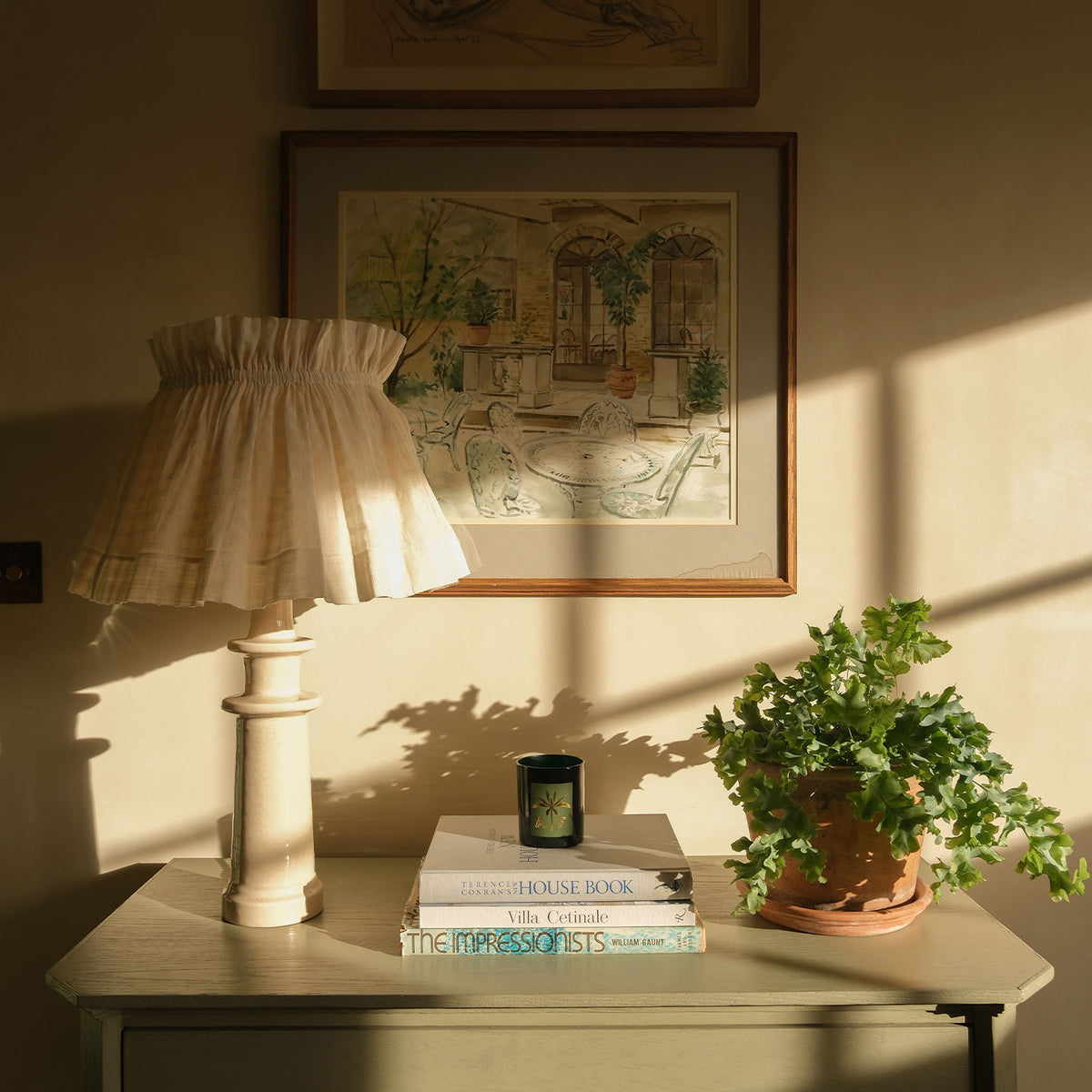 Ivory Candlestick Lamp Base