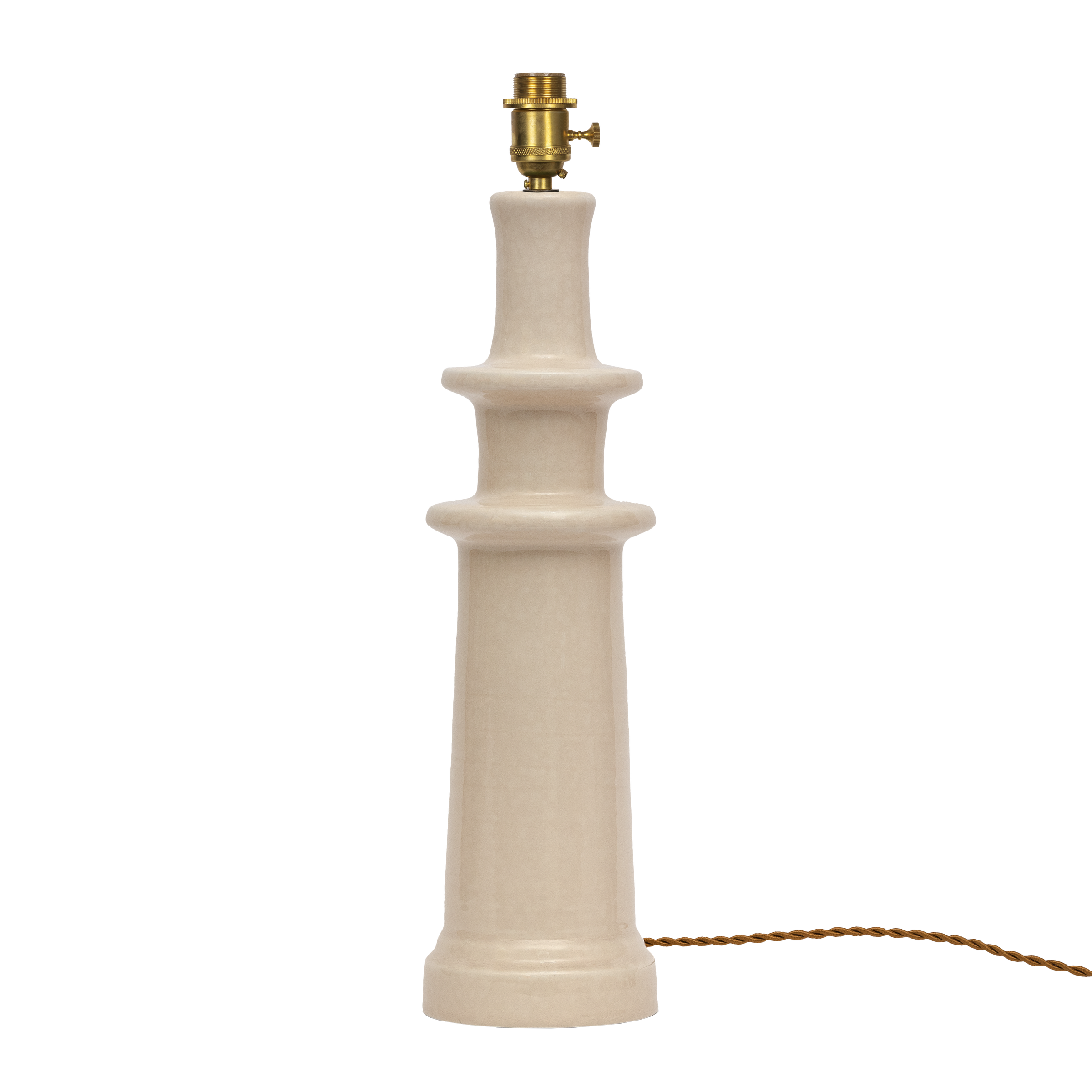 Ivory Candlestick Lamp Base