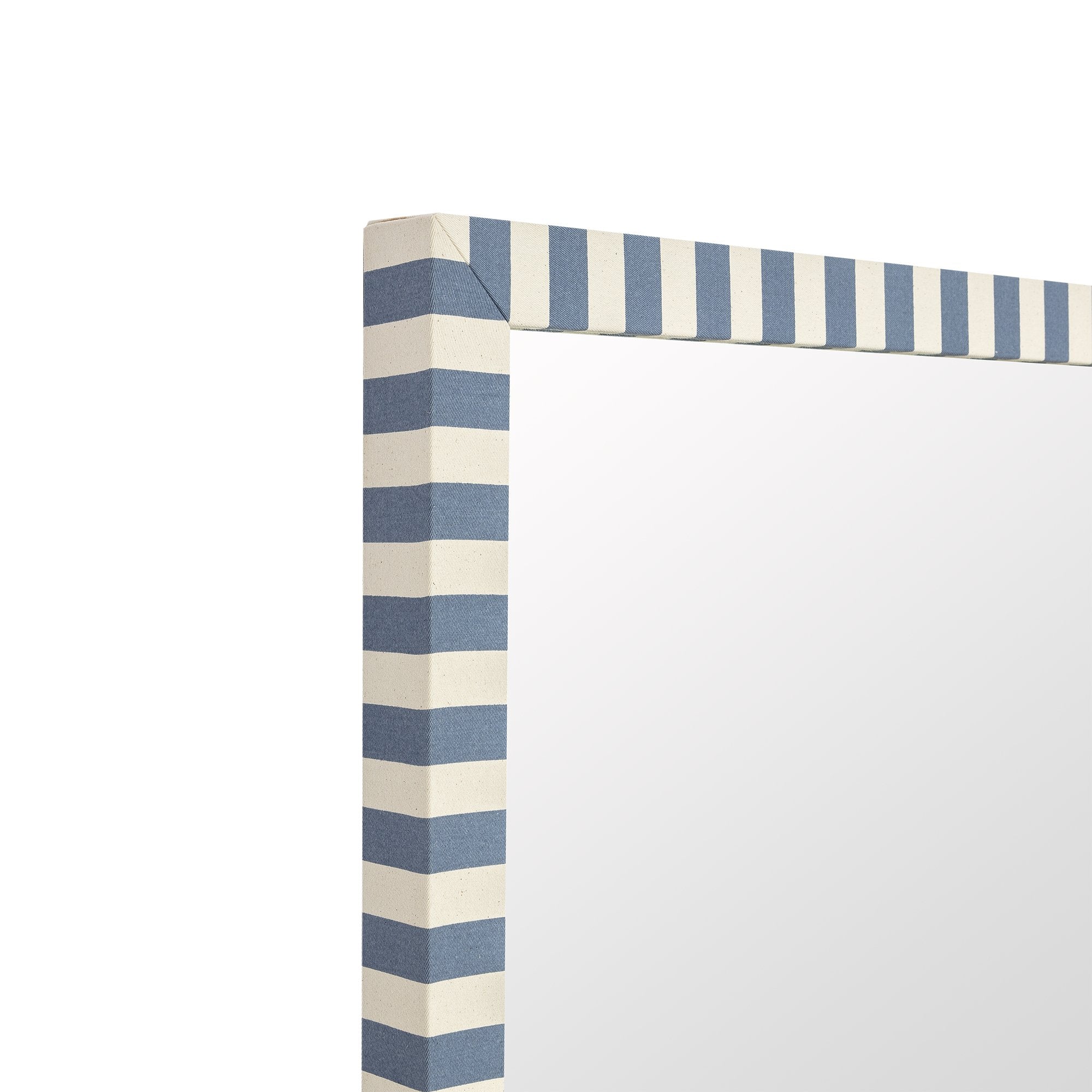 Denim Striped Fabric Mirror