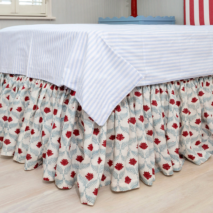 Lotus Linen Ruffle Bed Valance