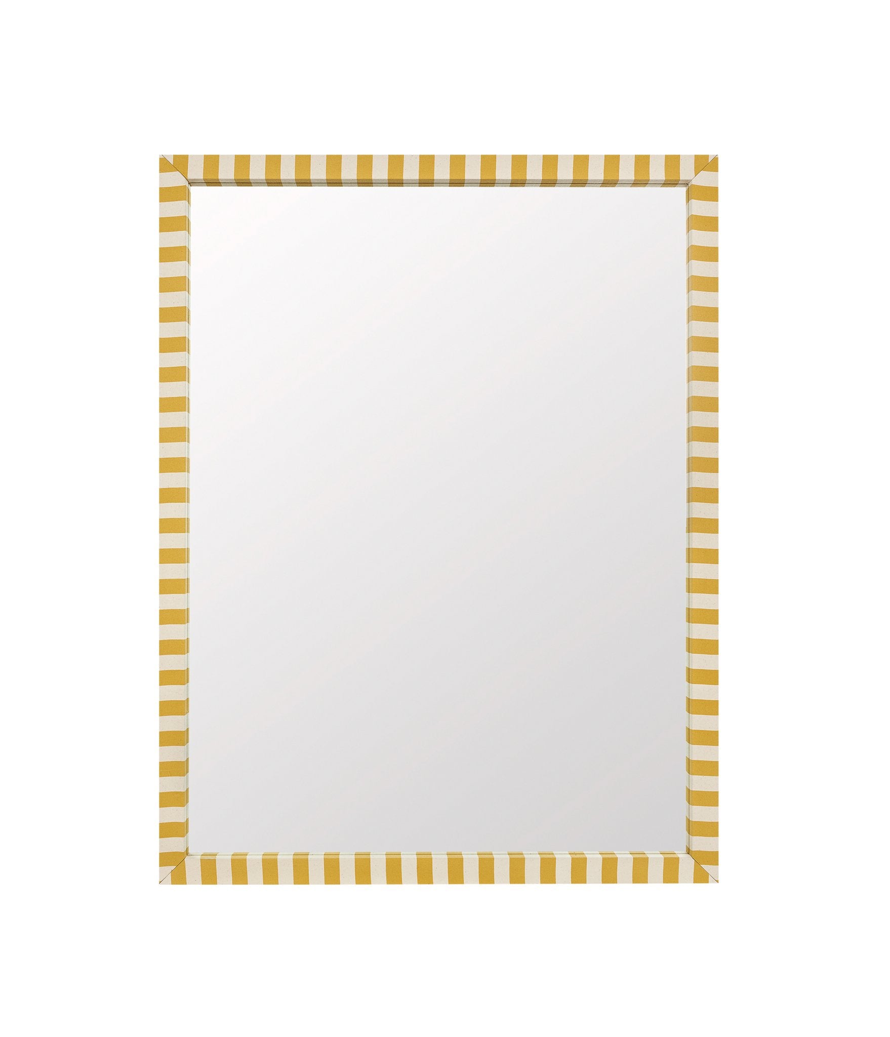 Mustard Striped Fabric Mirror