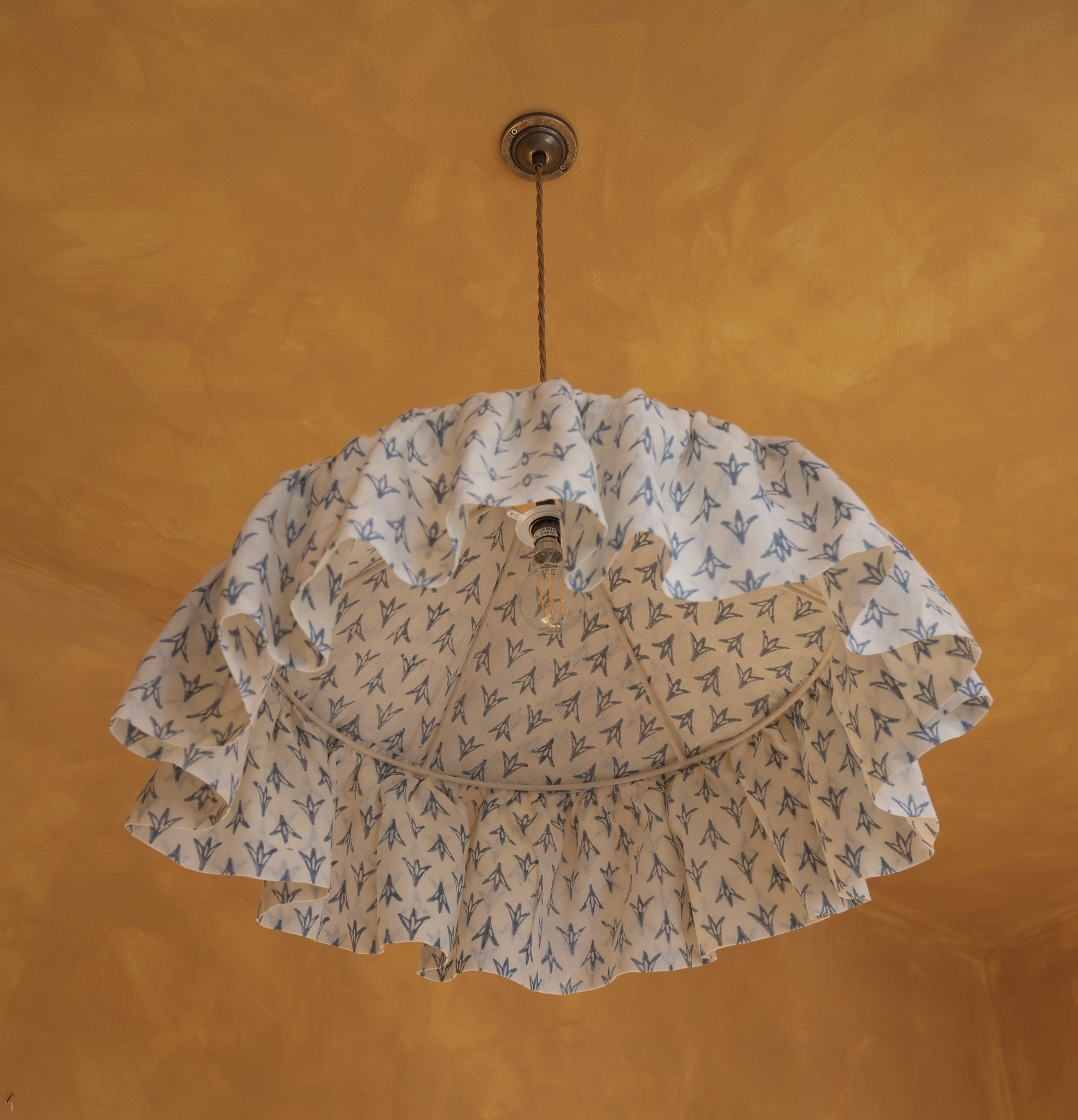 Petrol Papaya Linen Pantry Lampshade