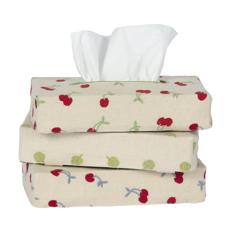 Square Embroidered Tissue Box Cover