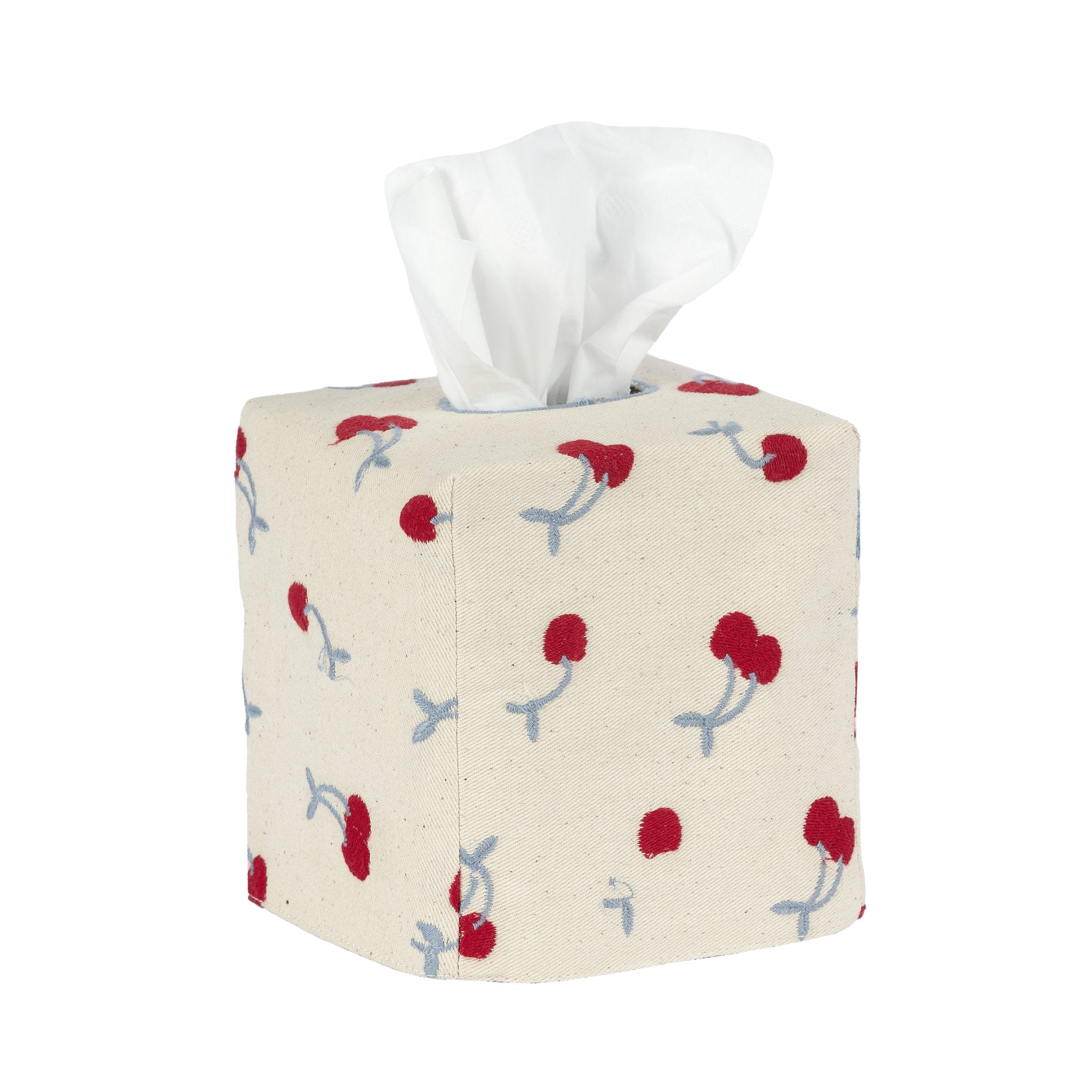 Square Embroidered Tissue Box Cover