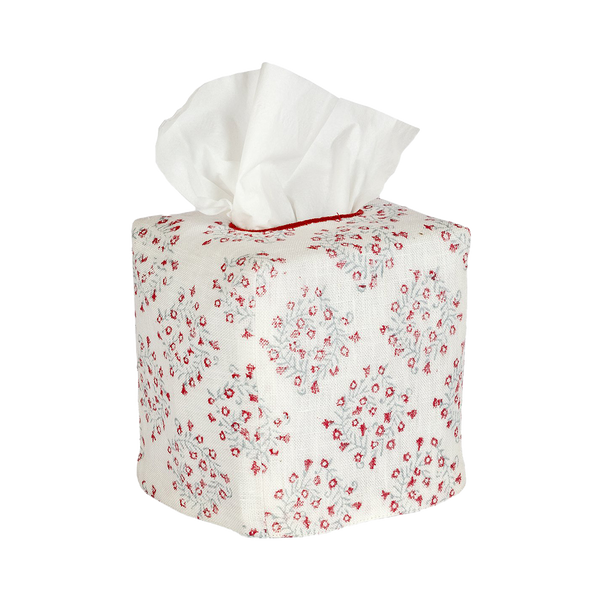 Square Linen Tissue Box Cover