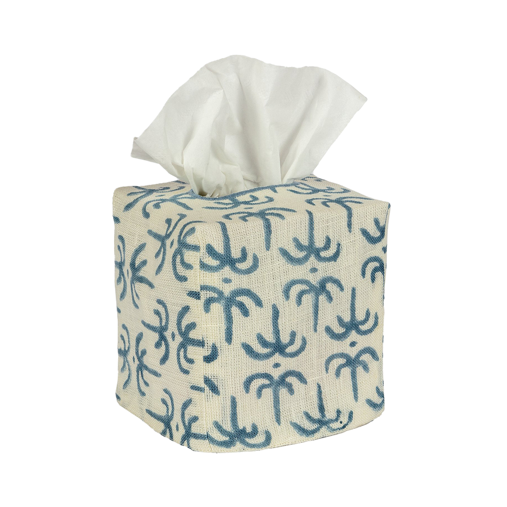 Square Linen Tissue Box Cover