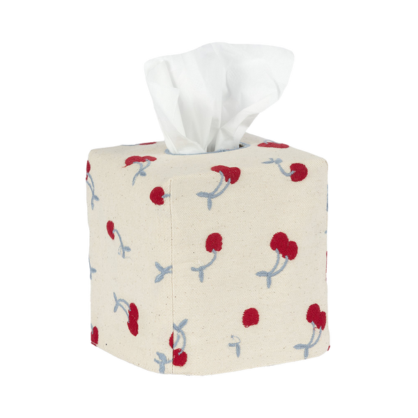 Square Embroidered Tissue Box Cover