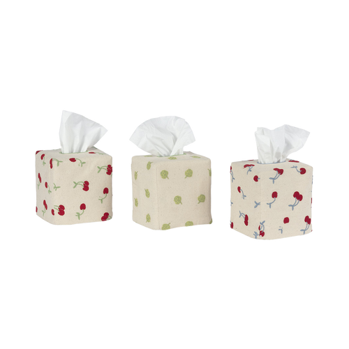Square Embroidered Tissue Box Cover