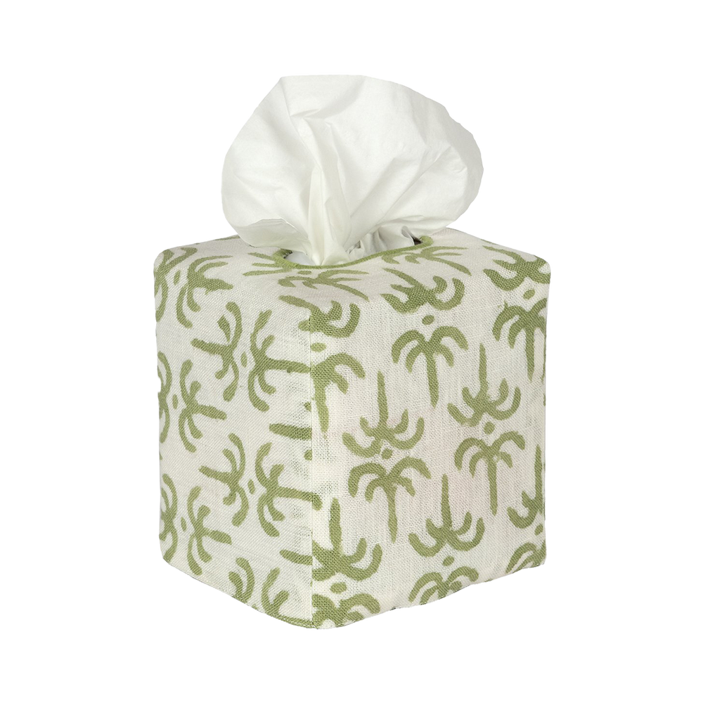 Square Linen Tissue Box Cover