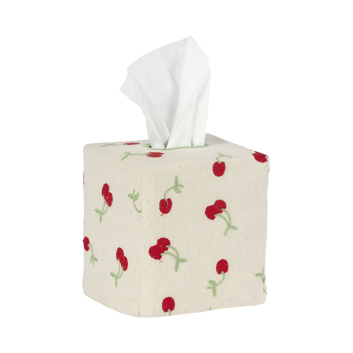 Square Embroidered Tissue Box Cover