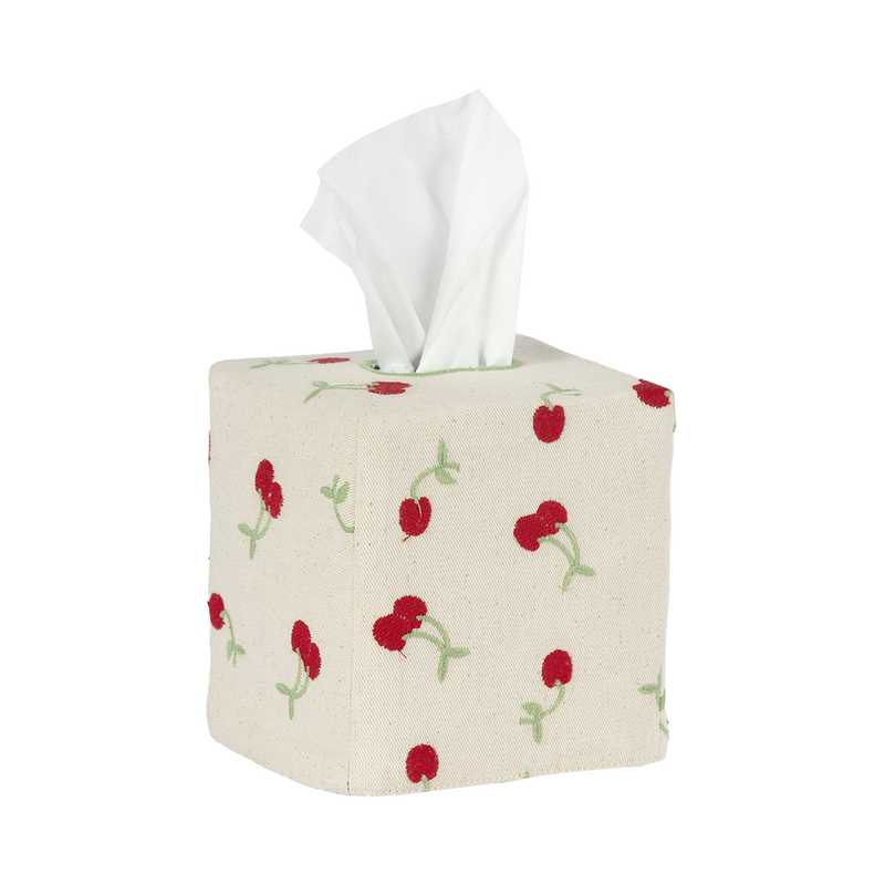 Square Embroidered Tissue Box Cover