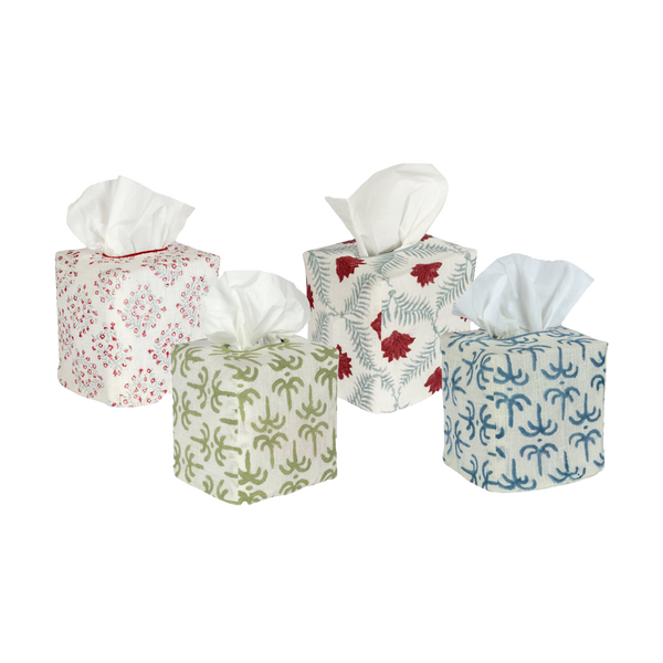 Square Linen Tissue Box Cover