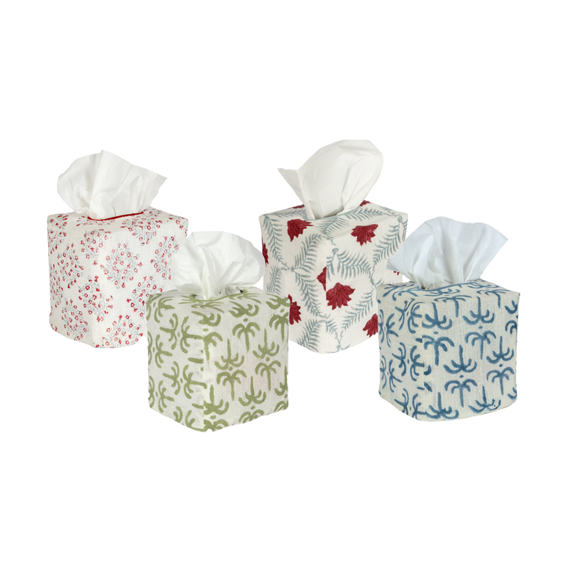 Square Linen Tissue Box Cover