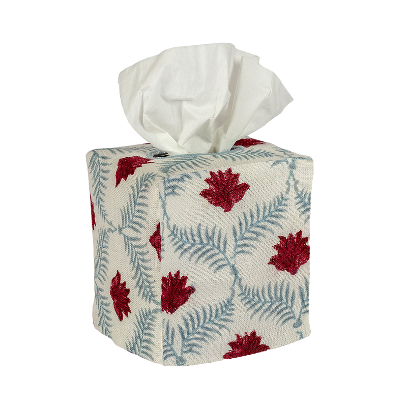 Square Linen Tissue Box Cover