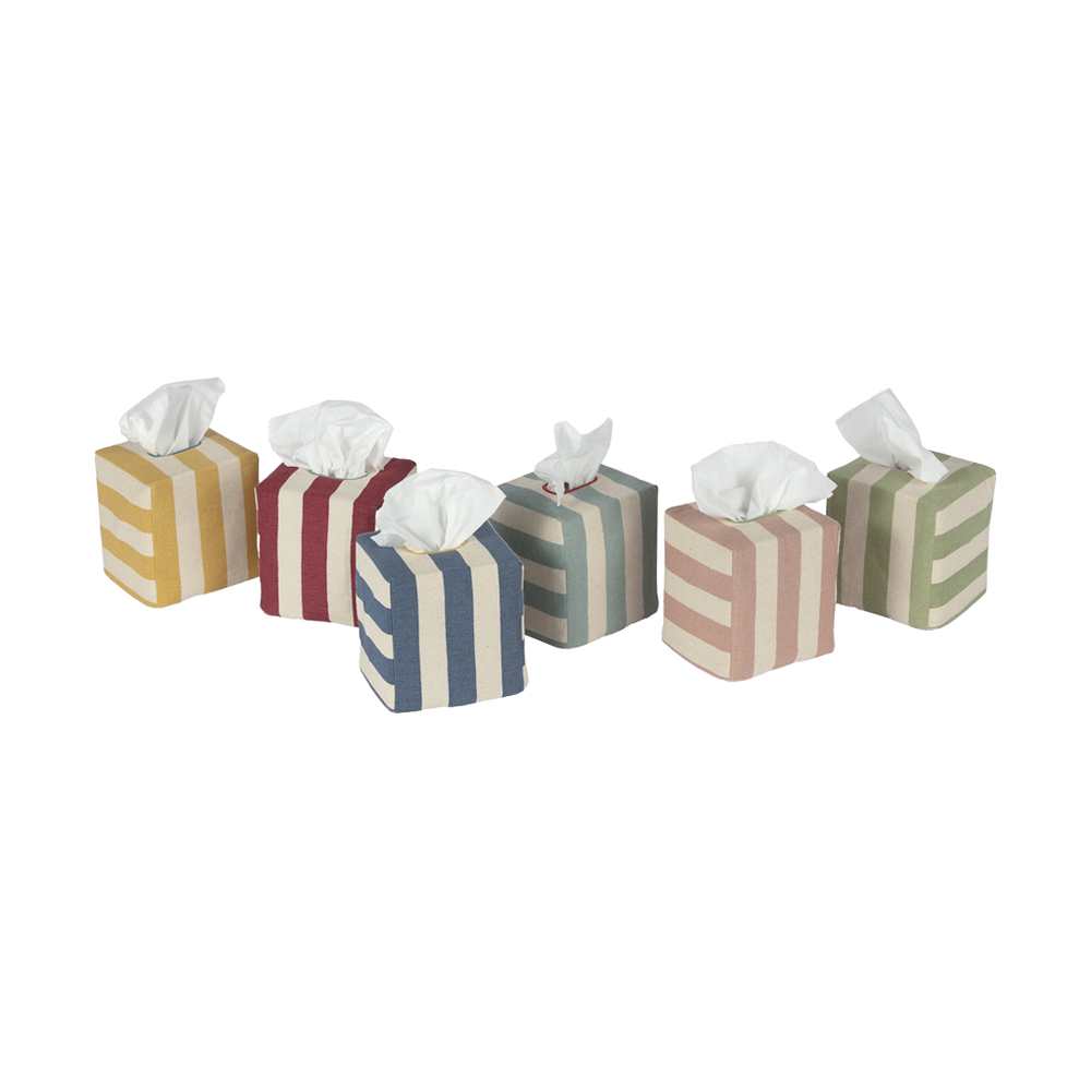 Square Tangier Stripe Tissue Box Cover