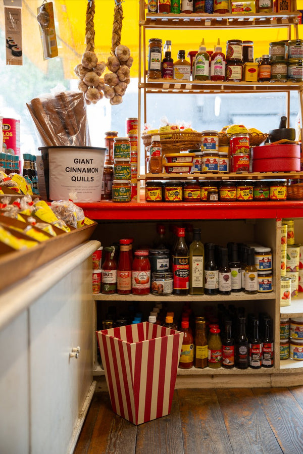 Tangier Red Stripe Waste Paper Bin