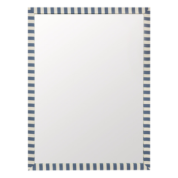 Red Striped Fabric Mirror