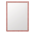 Red Striped Fabric Mirror