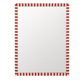 Red Striped Fabric Mirror