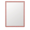 Red Striped Fabric Mirror