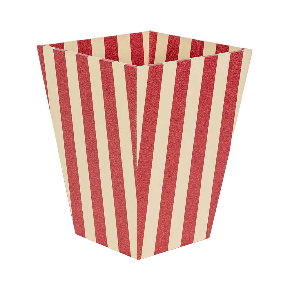 Tangier Red Stripe Waste Paper Bin